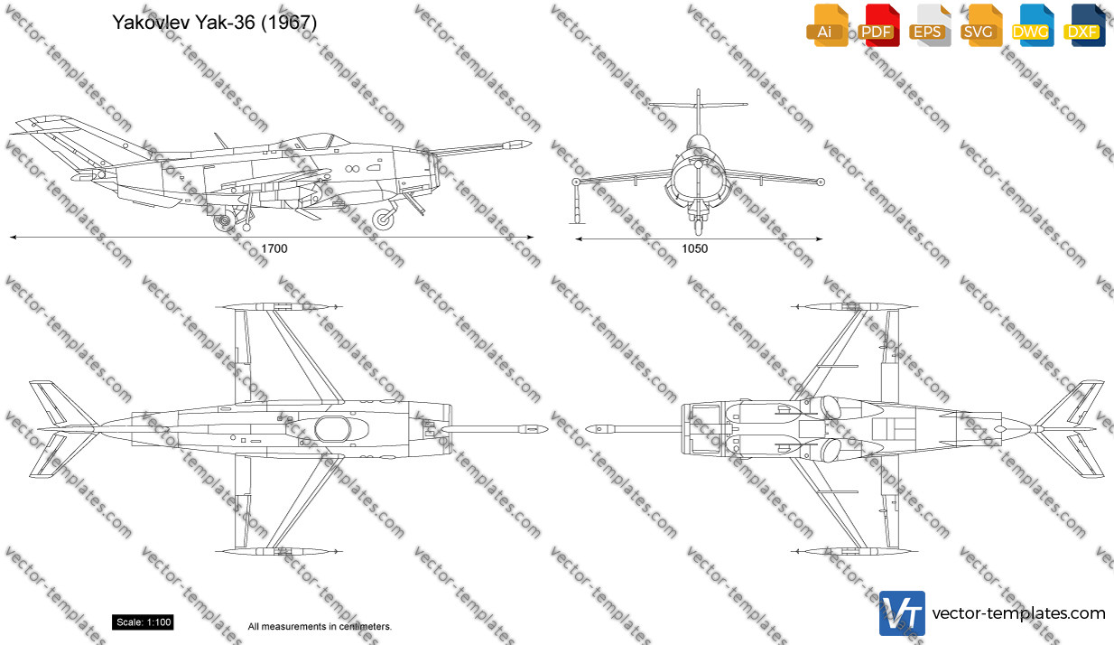 Templates - Modern airplanes - Yakovlev - Yakovlev Yak-36 Freehand Templates - Modern airplanes - Yakovlev - Yakovlev Yak-36 Freehand
